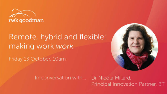 Remote, hybrid and flexible: in conversation with Dr Nicola Millard ...