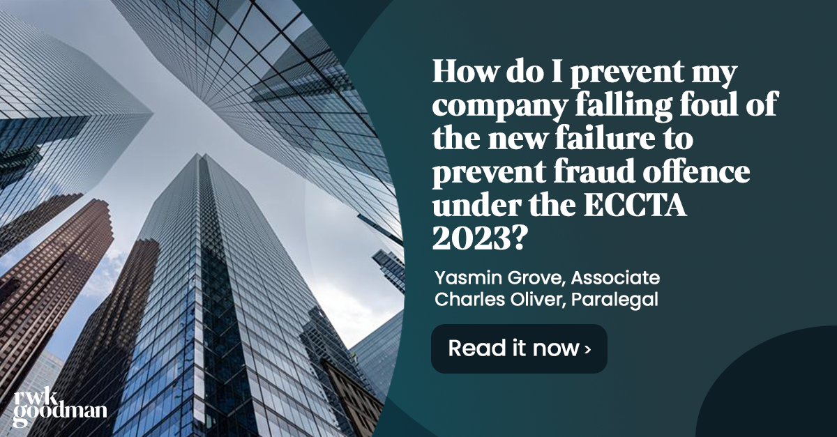 How do I prevent my company falling foul of the new failure to prevent ...