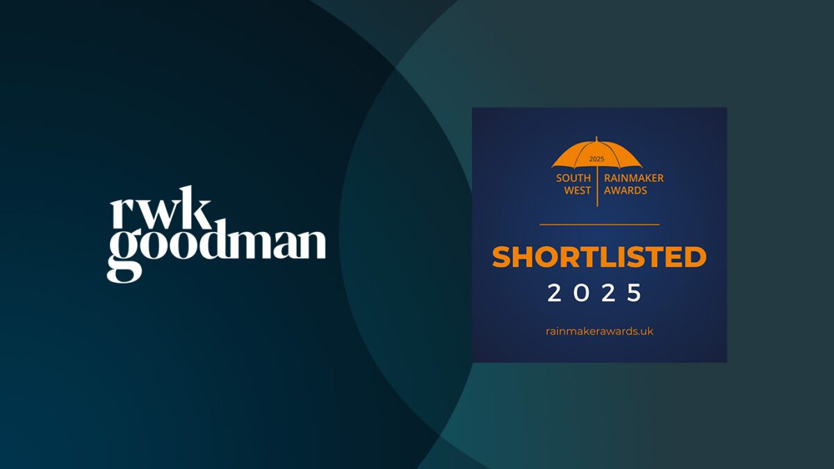 RWK Goodman nominated for three awards at South West Rainmaker Awards | RWK Goodman